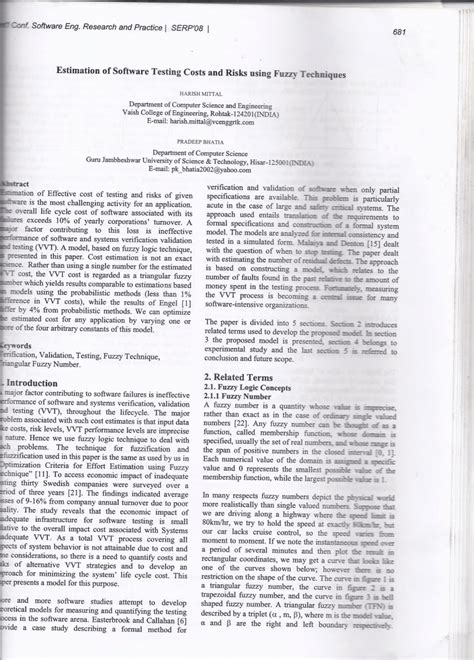pdf estimation of software testing costs and risks using fuzzy