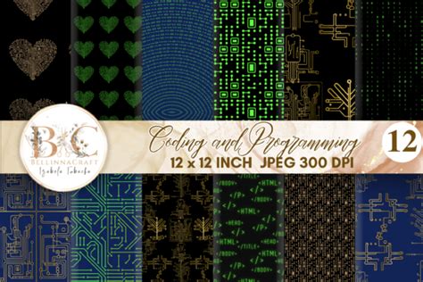 Computer Coding Digital Paper Pattern Graphic By Bellinnacraft · Creative Fabrica