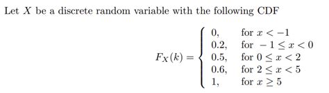Solved A Find The Pmf Of X B Plot The Pmf Of X