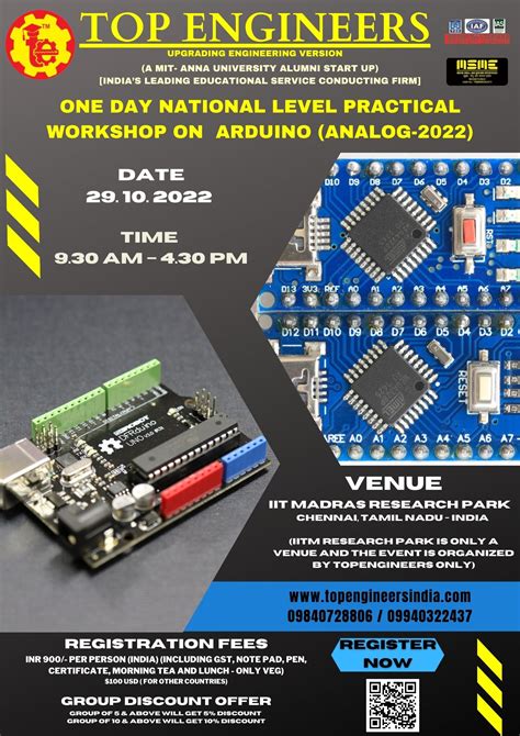 One Day National Level Practical Workshop On Arduino Analog 2022 Top Engineers Arduino