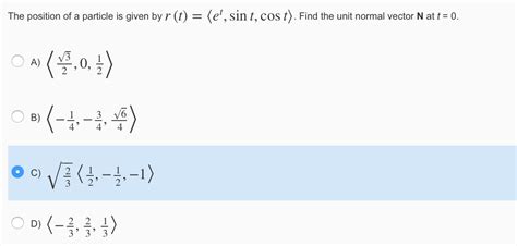Solved The Position Of A Particle Is Given By R T E T Chegg
