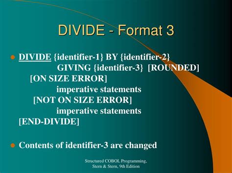 ppt chapter 7 computing in cobol the arithmetic verbs and intrinsic functions powerpoint