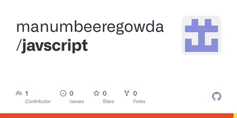 github manumbeeregowda javscript