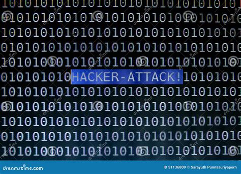 Focusing Hacker Attack Text On Computer Screen Stock Illustration Illustration Of Binary