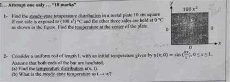 [solved] 1 Find The Steady State Temperature Distribution