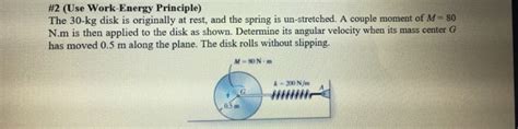 solved the 30 kg disk is originally at rest and the spring