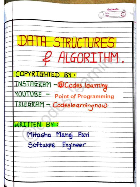 data structures pdf
