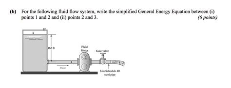 Solved B For The Following Fluid Flow System Write The Chegg Com