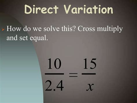 Direct And Inverse Variations Pptx