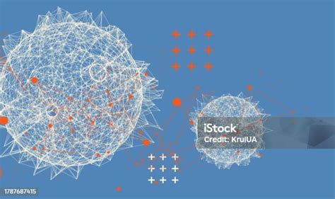 신경총 효과가 있는 추상적인 구체 배경입니다 3d 표면 손으로 그린 벡터입니다 3차원 형태에 대한 스톡 벡터 아트 및 기타