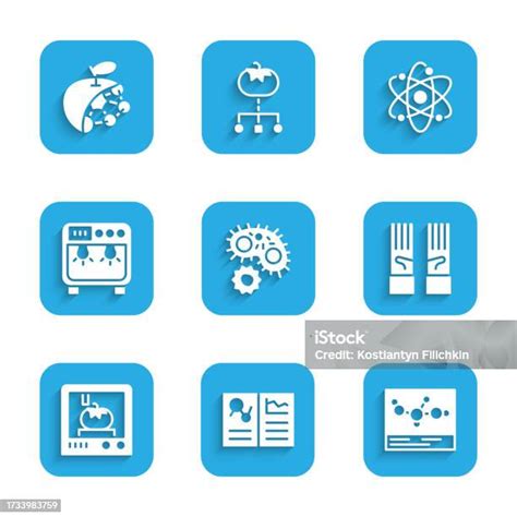바이러스 임상 기록 화학식 의료용 고무 장갑 3d 프린팅 기술 생물 안전 상자 원자 및 생물학적 구조 아이콘을 설정합니다 벡터 건강 진단에 대한 스톡 벡터 아트 및 기타