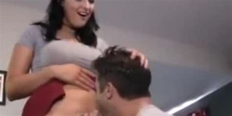 Shemale Cums Down His Throat