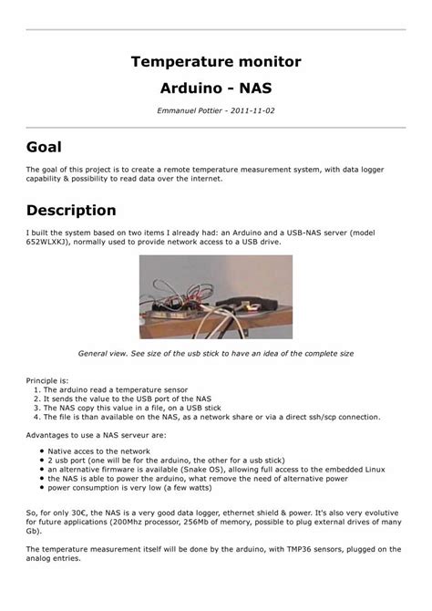 Pdf Temperature Monitor Arduino Nas Goal Descriptionpottier