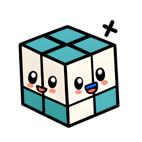 Chibi Kawaii Rubiks Cube · Creative Fabrica