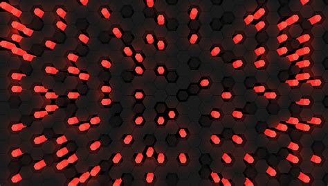 레드 3d 육각 기술 배경 벡터 일러스트레이션 3차원 형태에 대한 스톡 벡터 아트 및 기타 이미지 3차원 형태 가리기 개념 Istock