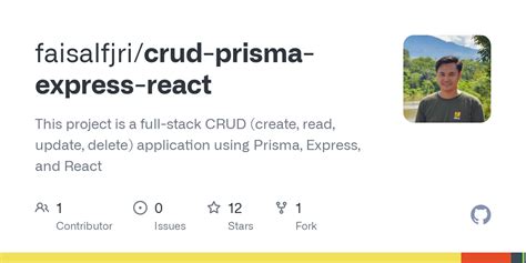 github faisalfjri crud prisma express react this project is a full