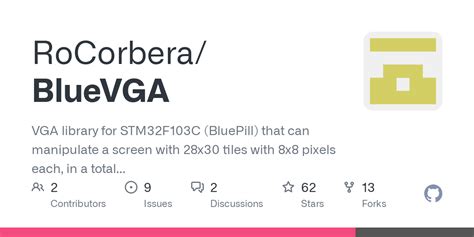 Github Rocorberabluevga Vga Library For Stm32f103c Bluepill That