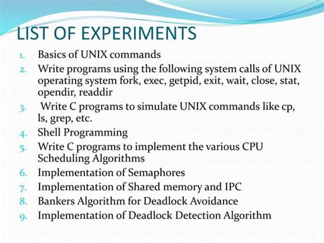 Operating System Laboratory Presentation Ppt Operating Systems