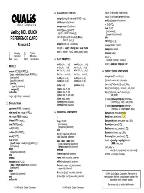 verilog hdl quick reference card evision pdf scope computer