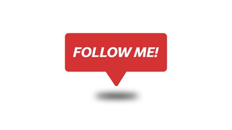 Red Follow Me Button Free Png 21055231 Png