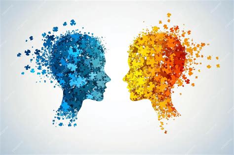 Cognitive Neuroscience Neural Circuit Colorful Abstract Heads With