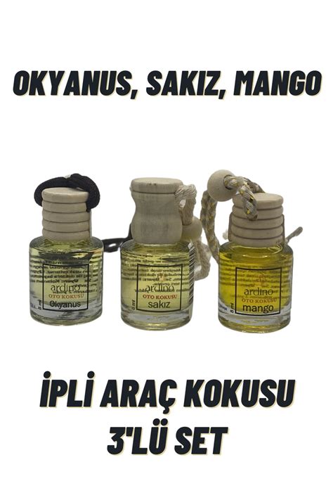 Ardİno Ardino İpli Araç Kokusu 3lü Mango Okyanus Sakız 8 Ml Fiyatı