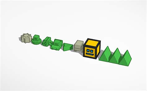 3d Design Geometry Dash Characters Tinkercad