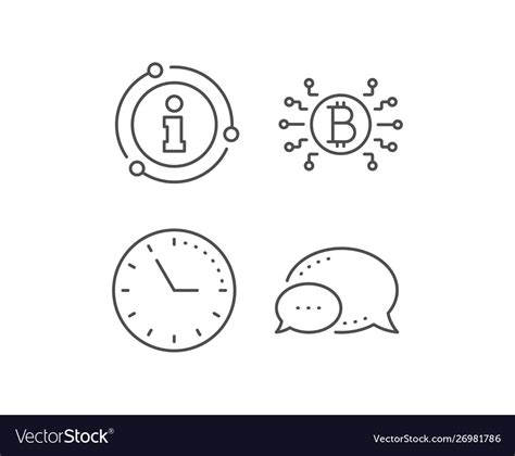 Bitcoin System Line Icon Cryptocurrency Scheme Vector Image