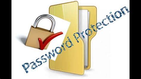 How To Add A Password Protection Folder In Windows 7 Youtube