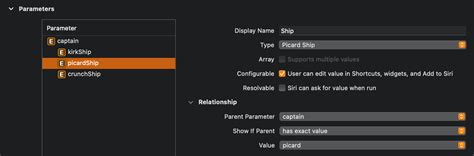 Ios Widgetkit Configuration One Parameter Based On Selection Of Another Parameter Stack