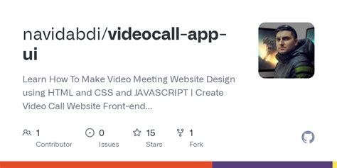 Github Navidabdivideocall App Ui Learn How To Make Video Meeting Website Design Using Html