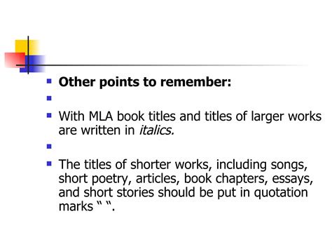 Mla Style Documentation Ppt