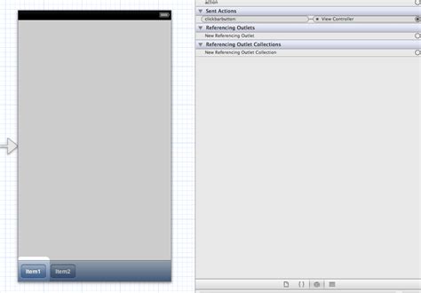 objective c sent action of uibarbuttonitem to ibaction not fired
