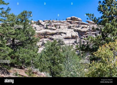 Granite Rock Outcropping In The Vedauwoo Recreation Area Of Medicine