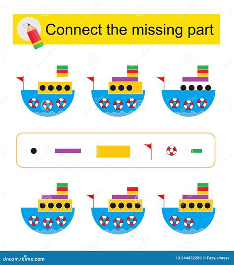 Connect The Missing Part Task For The Development Of Attention And
