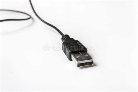 Macro Photo Of Usb Cable Isolated On White Stock Photo Image Of Equipment Information