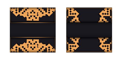 슬로베니아 장식이 있는 검은색 엽서인쇄 용 템플릿입니다 텍스트 및 빈티지 패턴에 대한 장소와 초대 준비 0명에 대한 스톡 벡터 아트 및 기타 이미지 Istock