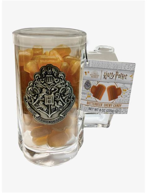 Harry Potter Butterbeer Chewy Candy With Hogwarts Glass Hot Topic