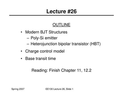 PPT Lecture 26 PowerPoint Presentation Free Download ID 4094407