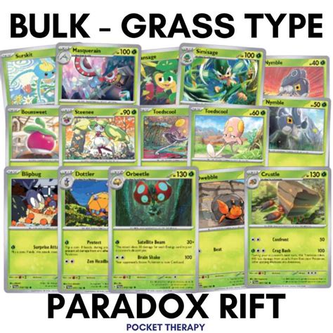 Paradox Rift Pokemon Tcg Singles Bulk Par Grass Type Common
