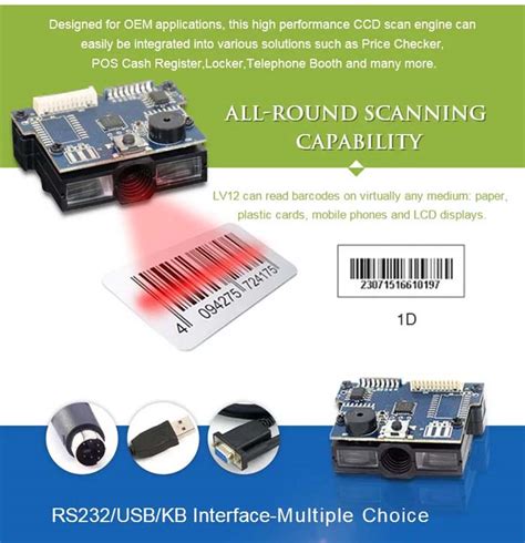 1d Barcode Scanner Module Ccd Scan Engines