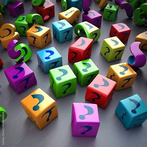 Infinite Question Marks Original Three Dimensional Illustration Fit
