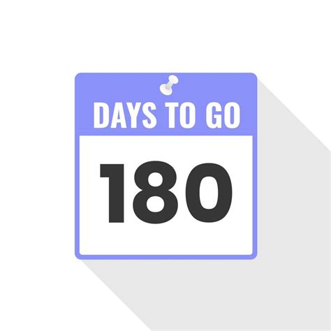 180 Days Left Countdown Sales Icon 180 Days Left To Go Promotional Banner 12931027 Vector Art