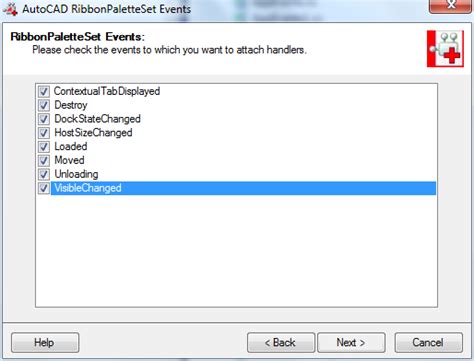 Auto Generate Autocad Net Ribbonpaletteset Event Handlers Using