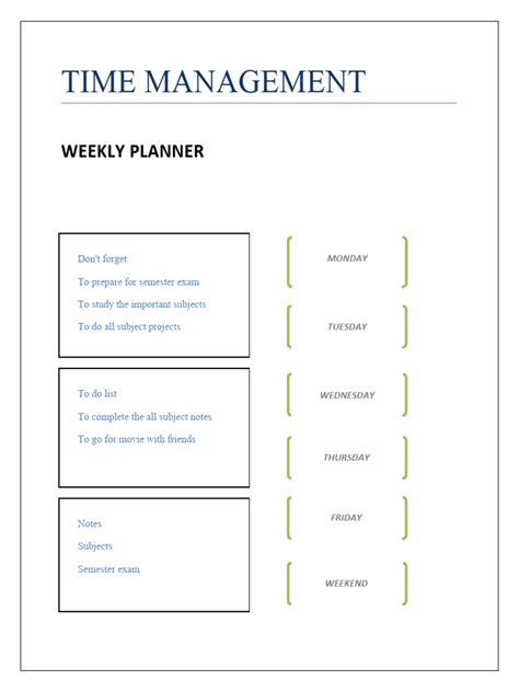 Time Management Pdf