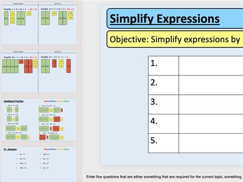Simplify Expressions Teaching Resources