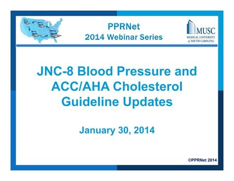 Jnc 8 Blood Pressure And Accaha Cholesterol Guideline Updates Ppt