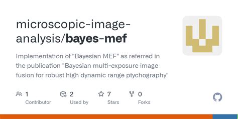 github microscopic image analysis bayes mef implementation of