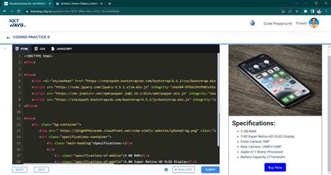 Triveni Chillara On Linkedin Html Css Bootstrap Mobilespecifications Nxtwave Ccbp