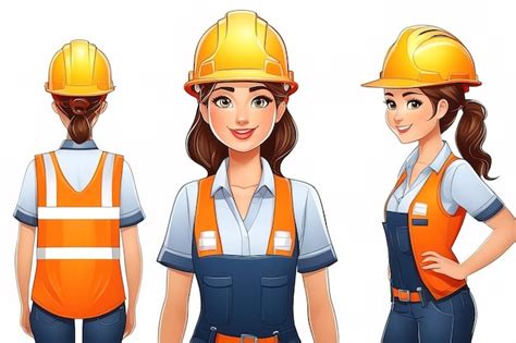 Premium Ai Image Female Engineer In Uniform And Helmetfemale Engineer In Uniform And